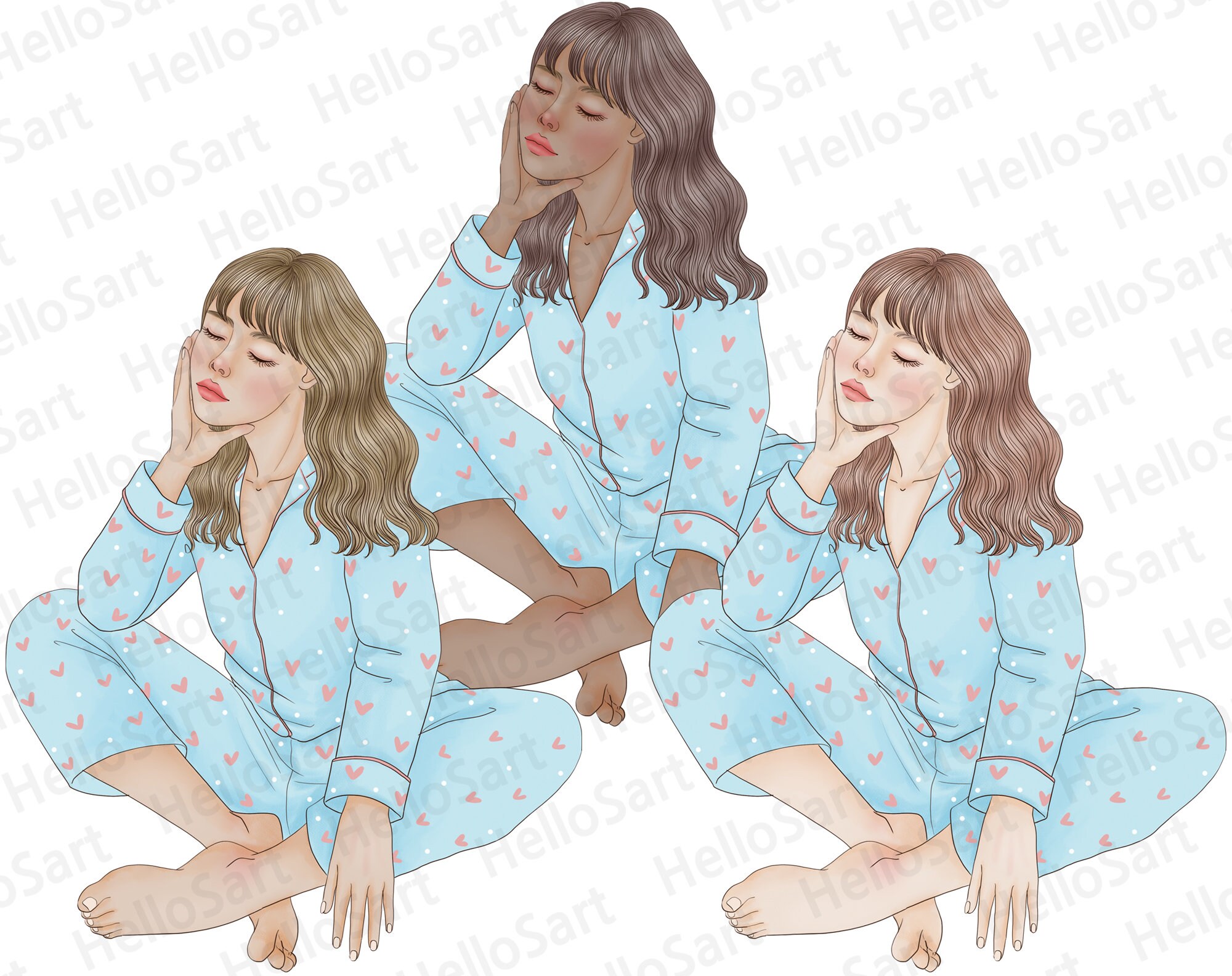 My Bedroom Clipart Sleep Clipart Girl Clipart Fashion Clipart - Etsy