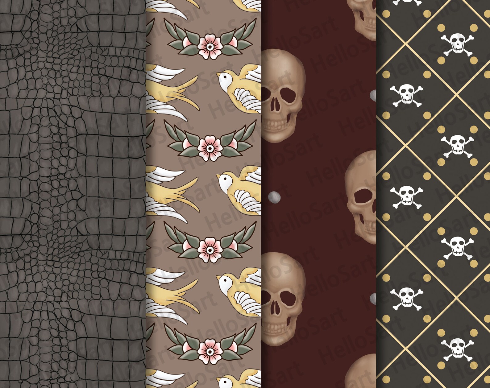 Rock Chic Papers Punk Patterns Music Planner Fashion Sticker - Etsy