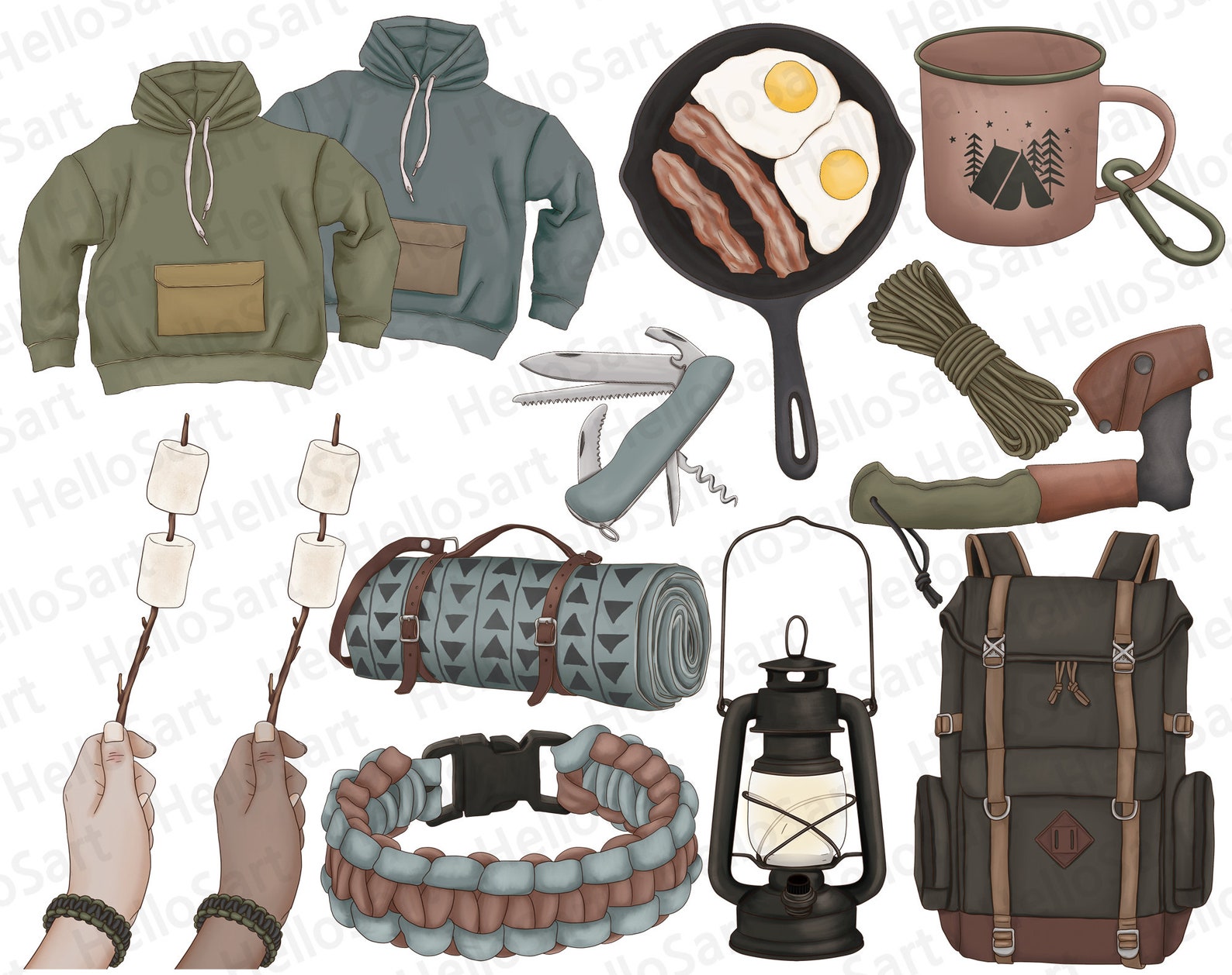 Camper Clipart Hiking Clipart Camping Clipart Girl Clipart - Etsy Canada