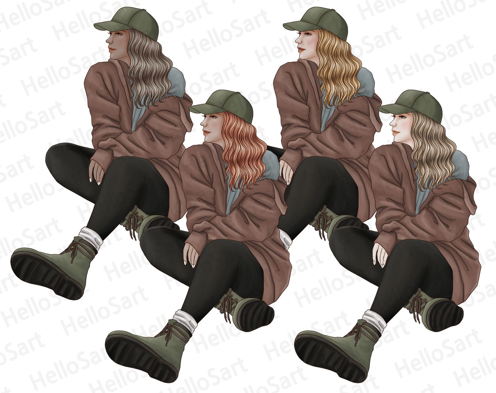 Camper Clipart Hiking Clipart Camping Clipart Girl Clipart - Etsy Canada