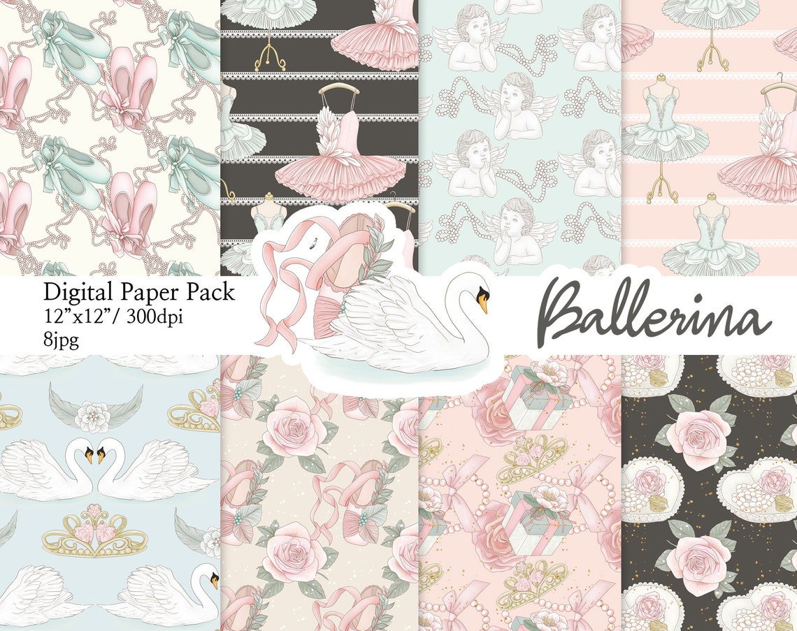 Ballerina Papers Ballet Pattern Dance Pattern Planner Sticker - Etsy