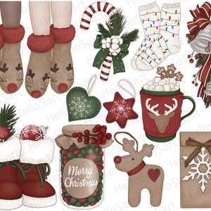 Christmas Clipart Winter Clipart Cozy Clipart Girl Clipart Woman ...