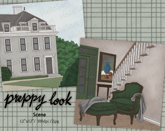 Preppy Look Scene Ivy Look Scene Fashion Aesthetic Scene - Etsy