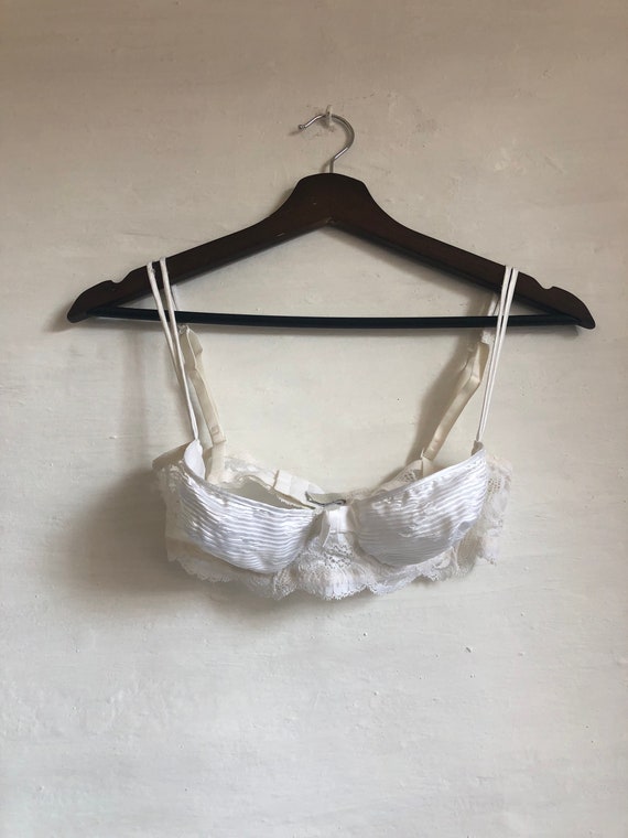 Rare La Perla Pleated Lingerie Set In White Ivory Ita… Gem