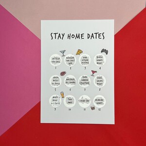 Stay Home Date Night Scratch Card Birthday Scratch Card Valentines Day ...