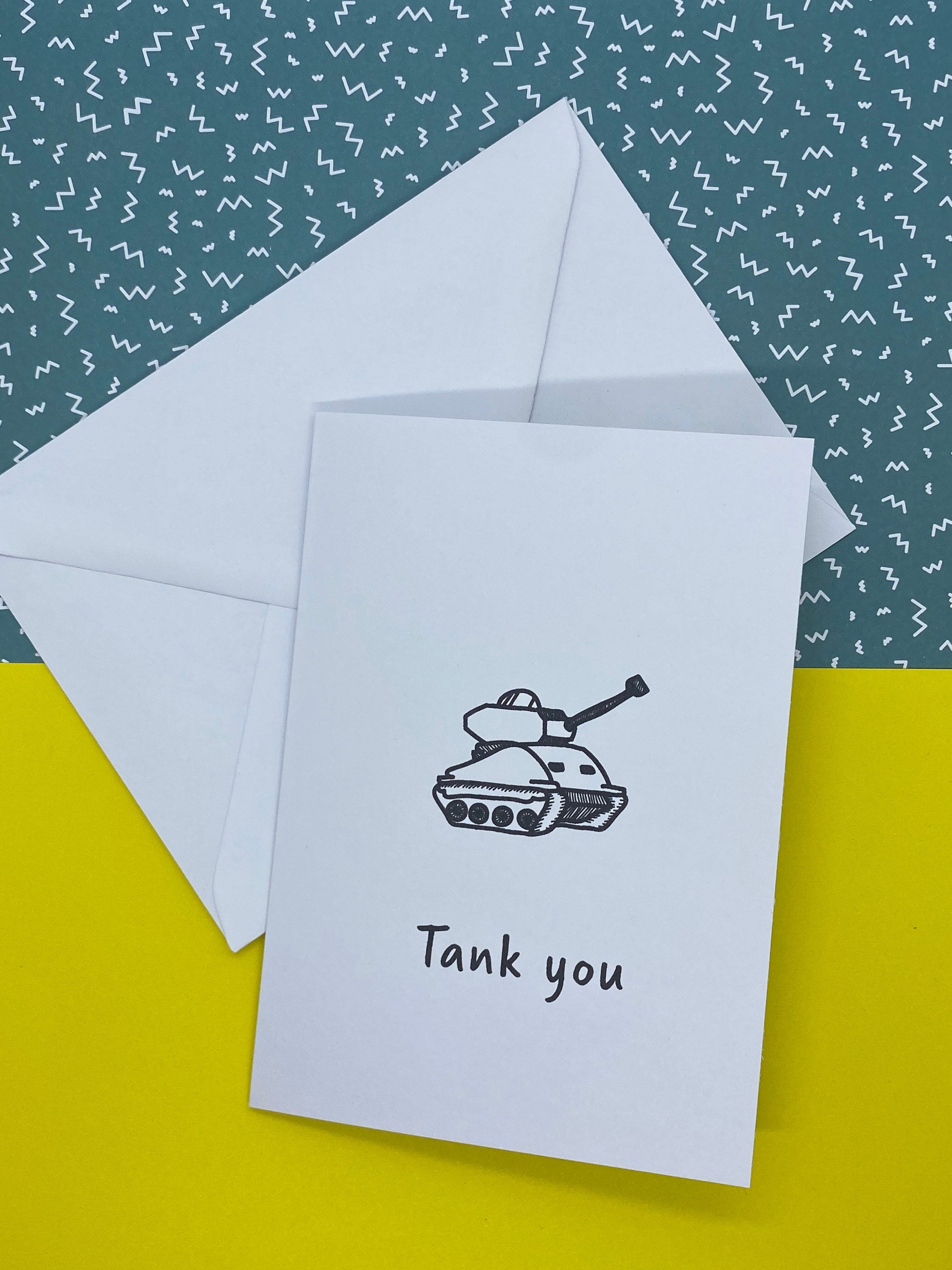 Tank You Thankyou Card Greetings Card Tank Card Funny - Etsy UK