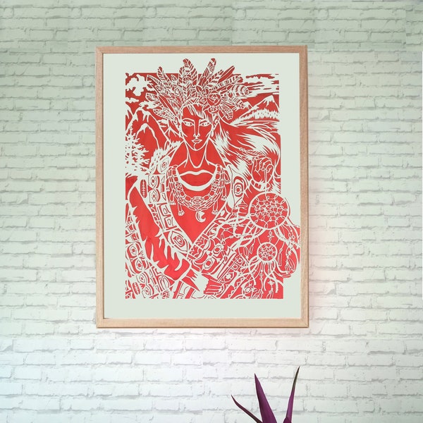 Papercut Feather - Etsy