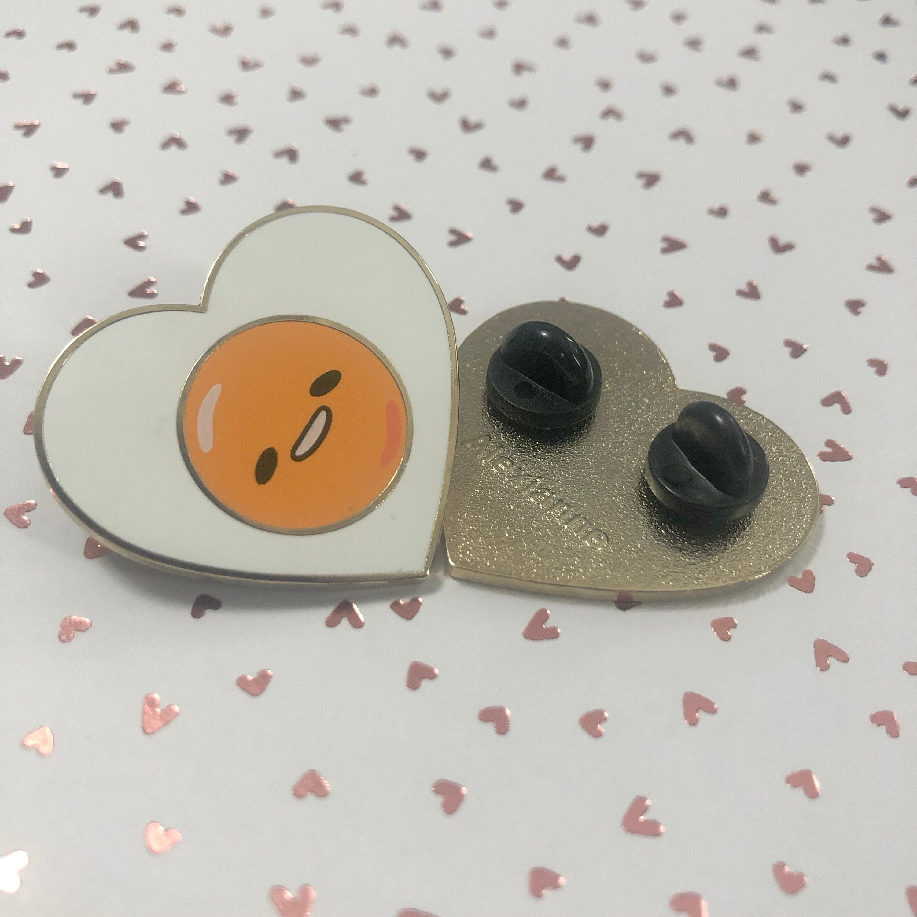 Gudetama Heart Pin - Etsy