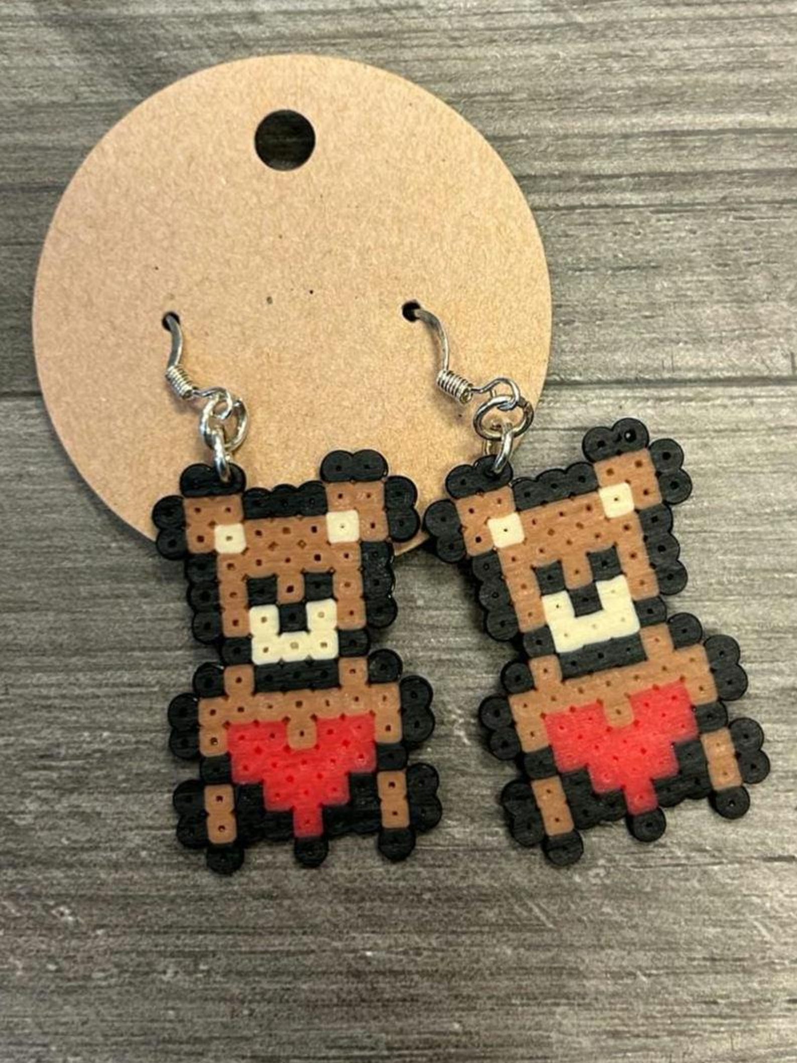 Heart - Valentines Day Mini Perler Bead Earrings - Etsy