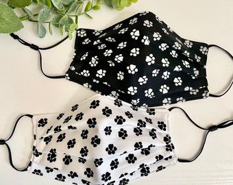 Paw Print Face Mask - Etsy