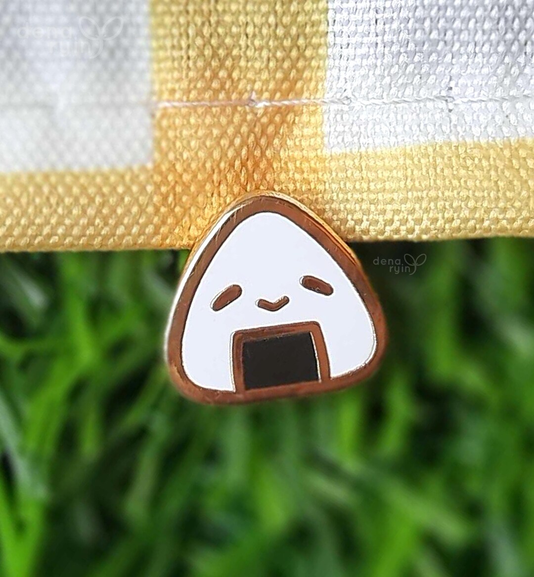 Cute Rice Ball Mini Filler Pin, Kawaii Onigiri Enamel Pin, Small Metal ...
