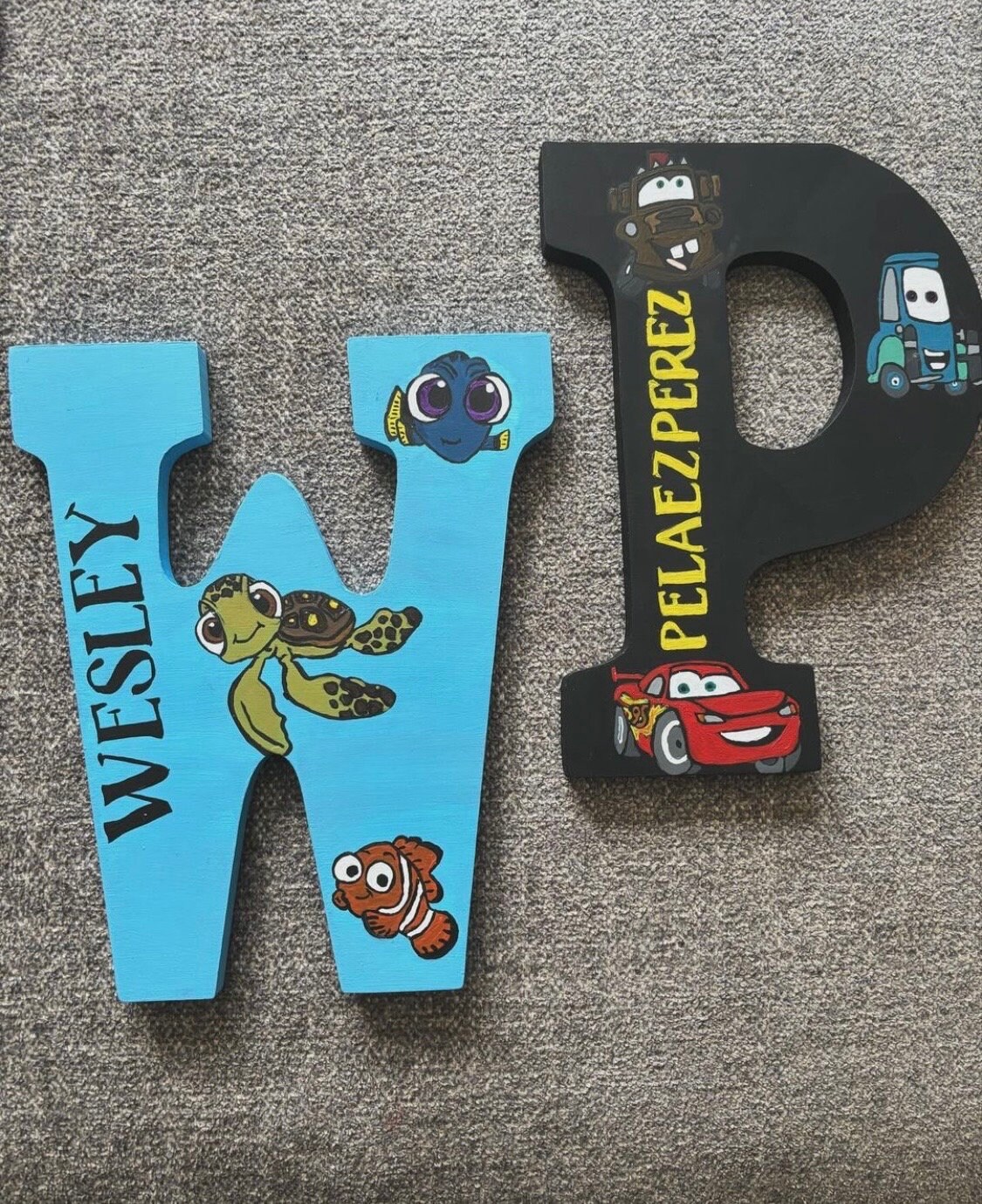 Hand Painted Letters/custom Wood Letters/childrens Gifts/wood Letters ...