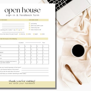 Real Estate Sign in and Feedback Form | Real Estate Marketing | Canva ...