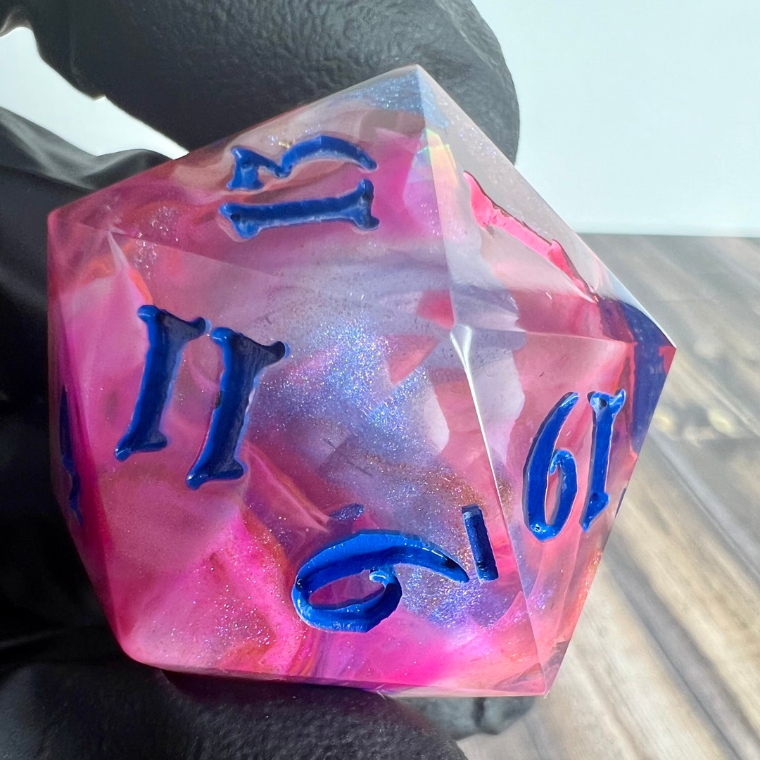 Neon Arcade 30mm D20 Chonk / Sharp Edge Dice for D&D / TTRPG Dice - Etsy