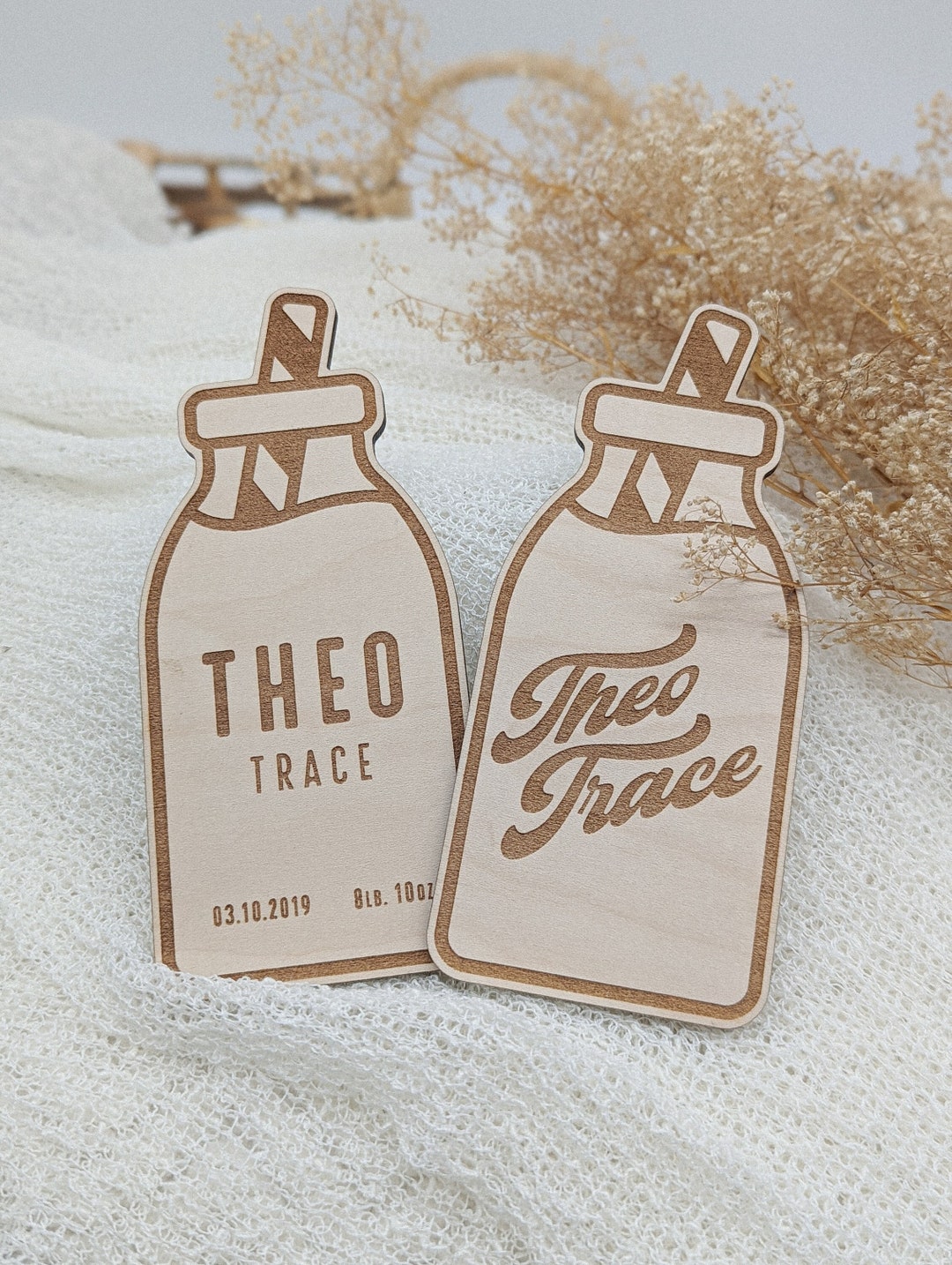 Milk Bottle, Unique Baby Announcement Sign, Newborn Announcement Sign ...