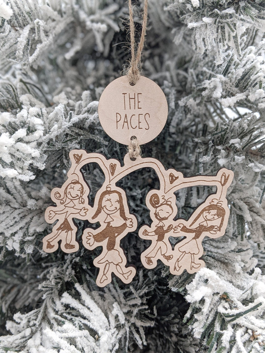 Family Ornament, Your Child's Christmas Keepsake, Kid's Handwriting ...