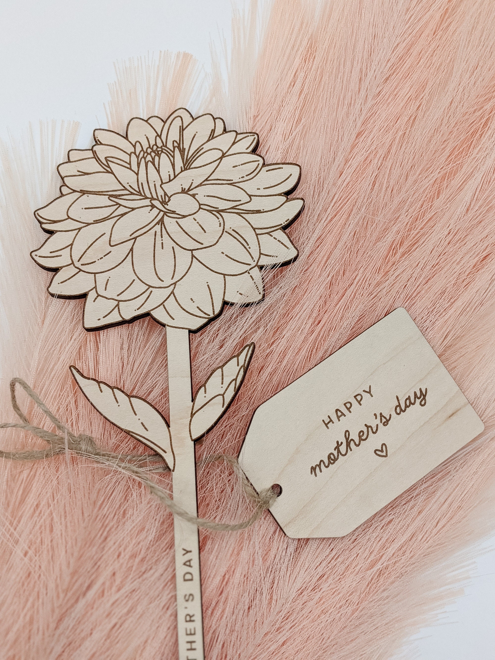 Wood Flowers, Birthday Gift for Her, Floral Bouquet, Peony, Dahlia ...