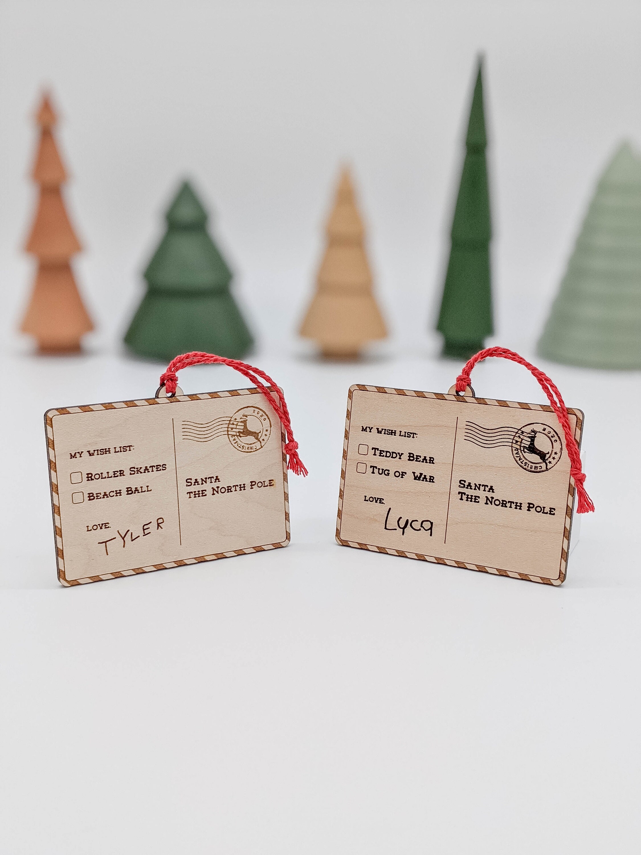 Child's Christmas Wish List Ornament Santa Family | Etsy