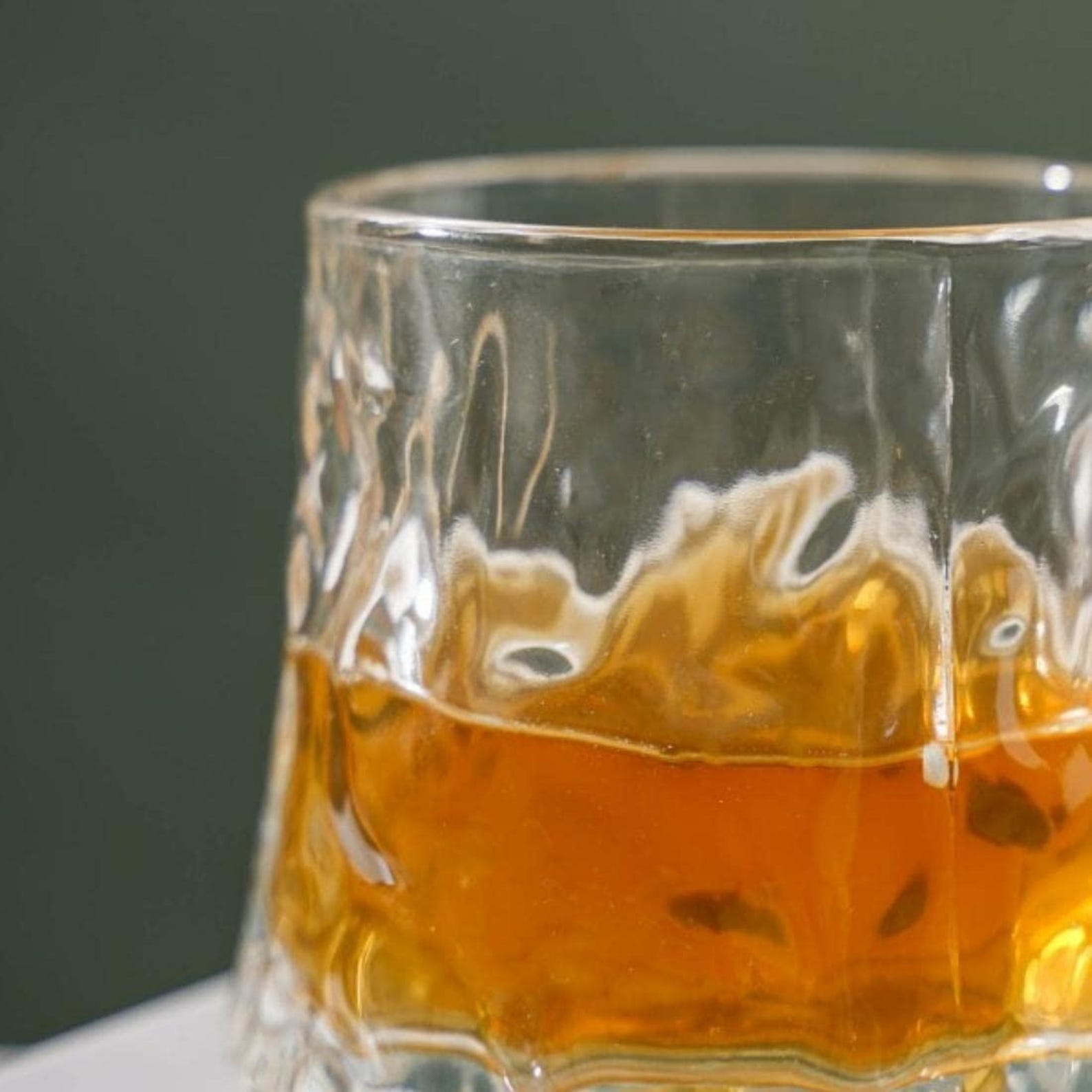 Rotating Whiskey Glasses Set of 6 | 150ml Crystal Thick Cut Ribbed ...