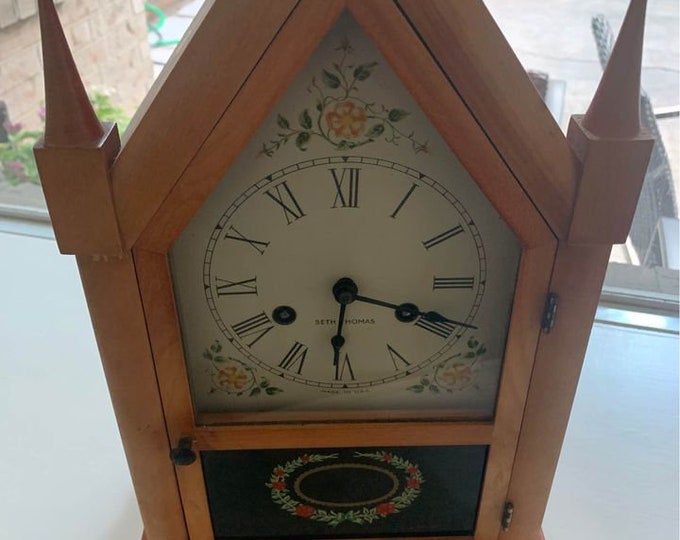 Seth Thomas Sharon Steeple Chime Mantle Clock Mid-century Modern Style ...