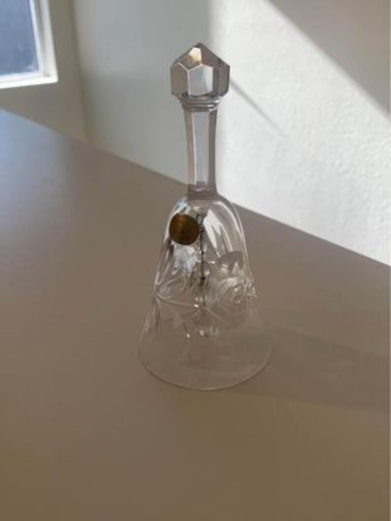 Vintage Kristall Neubert Handgechliffen Bell German Crystal Glass Bell ...