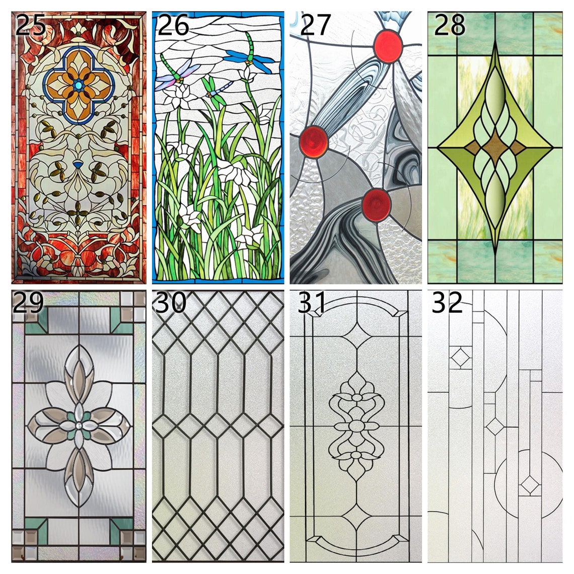 Window Film Frosted Stained Glass Films European Static Cling - Etsy UK