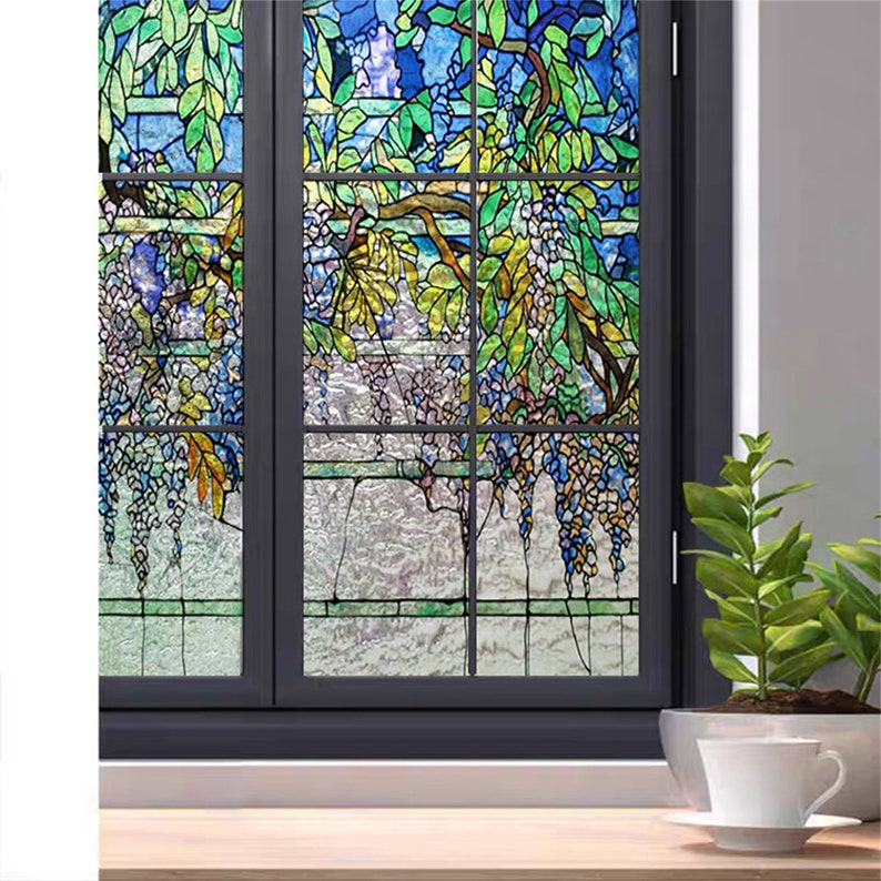 Window Film Frosted Stained Glass Filmscustomized Art Design - Etsy