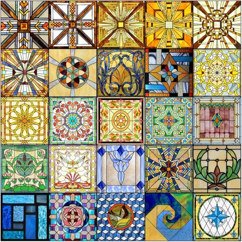 Window Film Victorian Stained Glass Films Customized Etsy