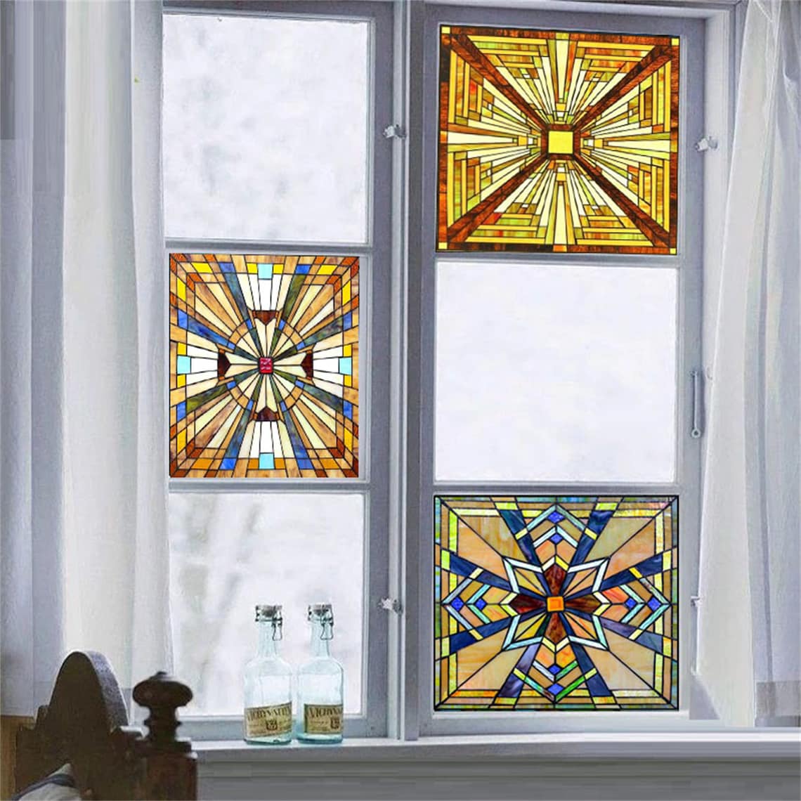 Window Film Frosted Stained Glass Films Customized Privacy - Etsy