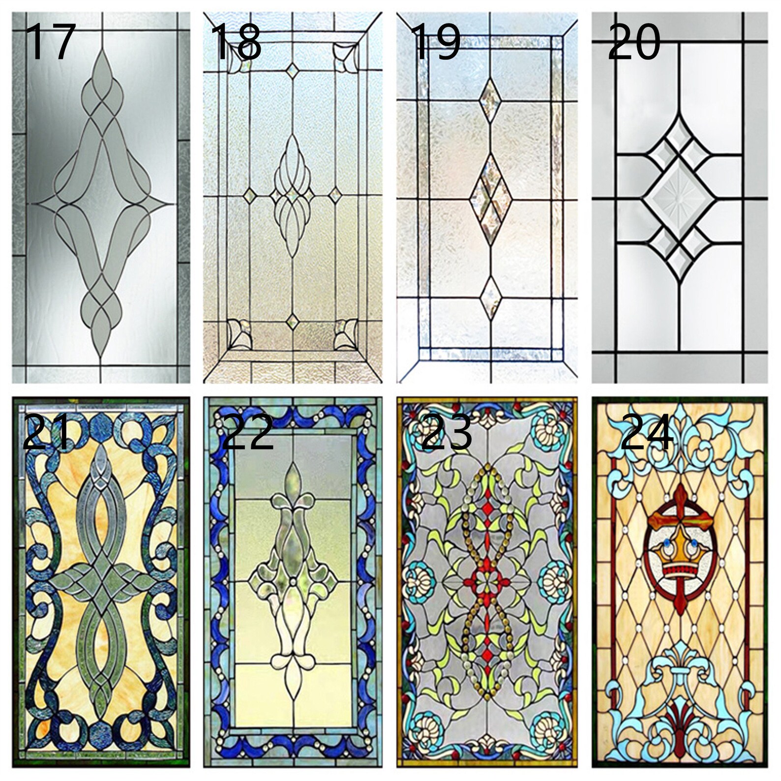 Window Film Frosted Stained Glass Films European Static Cling | Etsy UK