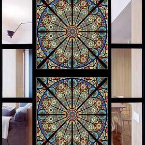 Custom Size Rose Stained Glass Window Films Frosted Privacy | Etsy