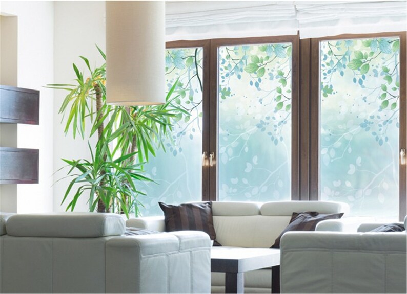 Custom Size Electrostatic Window Sticker Green Trees - Etsy