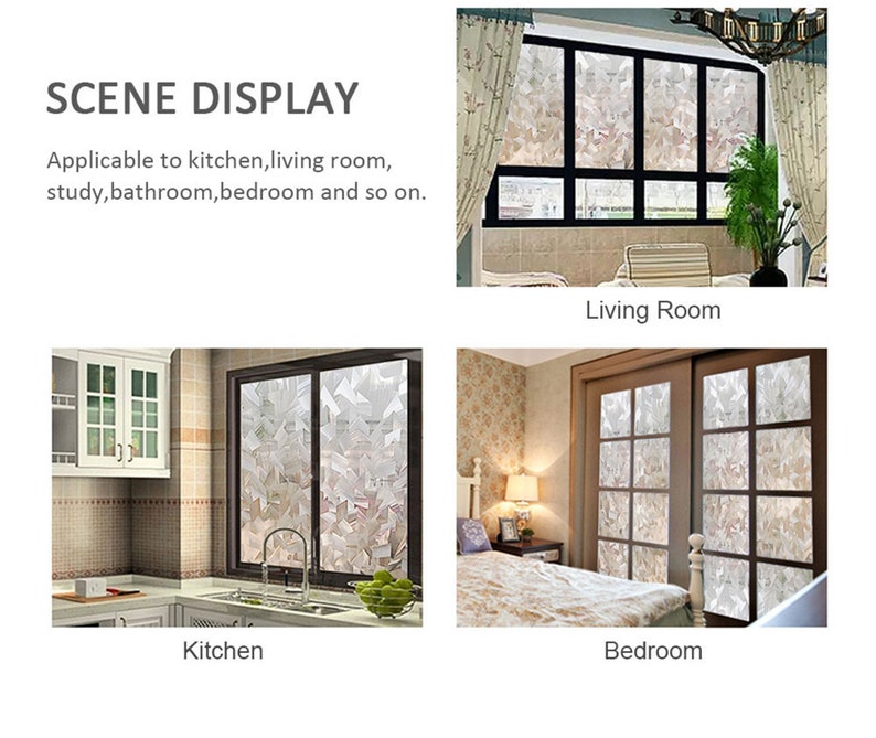 3D Crystal Privacy Window Film Refraction Glass Film Static - Etsy