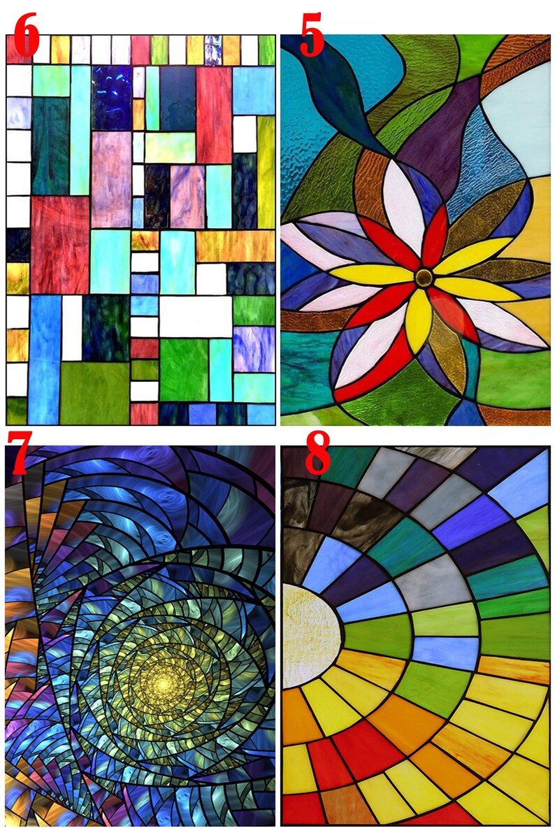 Custom Size Window Film Stained Glass Stickers Static Cling - Etsy