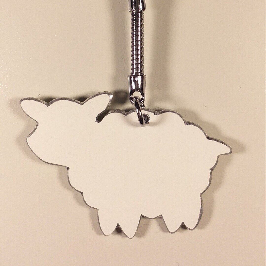Recycled Aluminum Sheep Key Ring Cut and Engraved by Hand New Upcycled ...