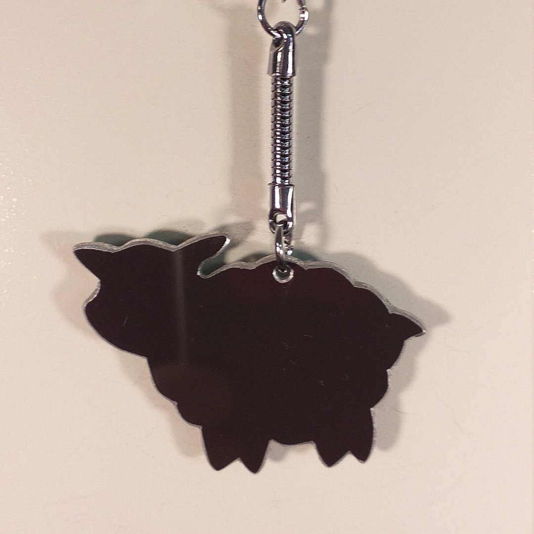 Recycled Aluminum Sheep Key Ring Cut and Engraved by Hand New Upcycled ...
