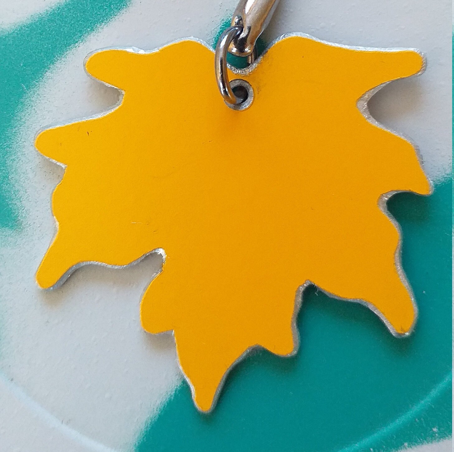 Maple Leaf Key Ring Recycled Aluminum Cut and Engraved by Hand Upcycling - Etsy