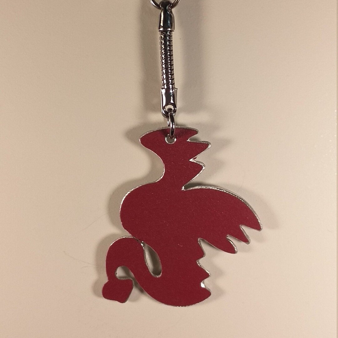 Dragon Key Ring Recycled Aluminum Cut and Engraved by Hand New Upcycled ...