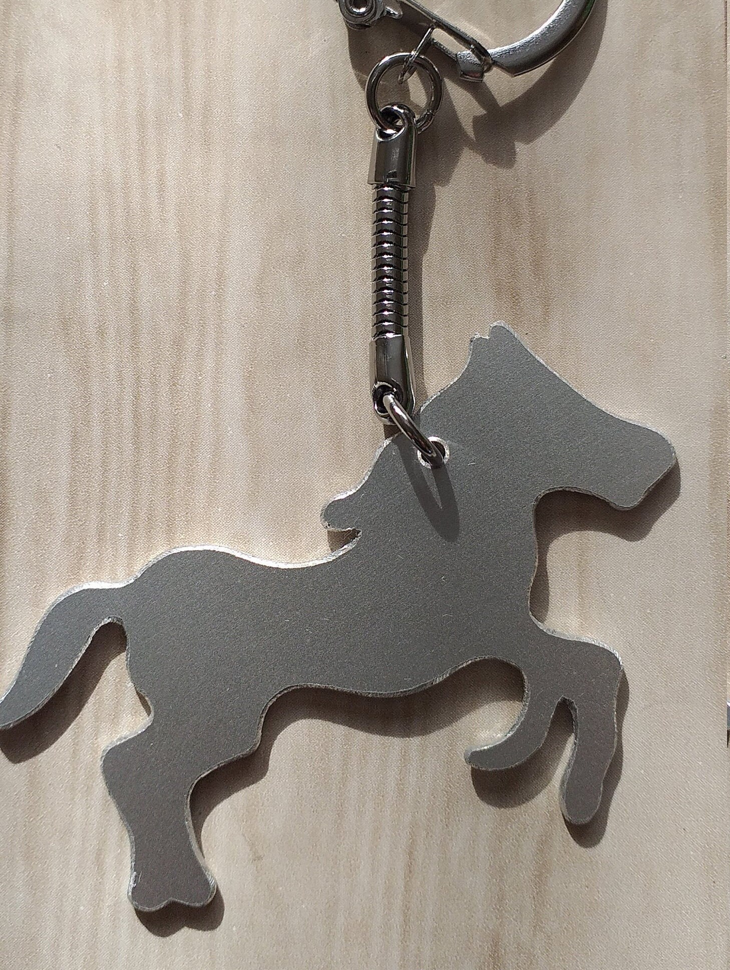 Recycled Aluminum Horse Key Ring Cut and Engraved by Hand - Etsy UK