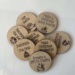 Christmas Advent Calendar Tokens - - Etsy