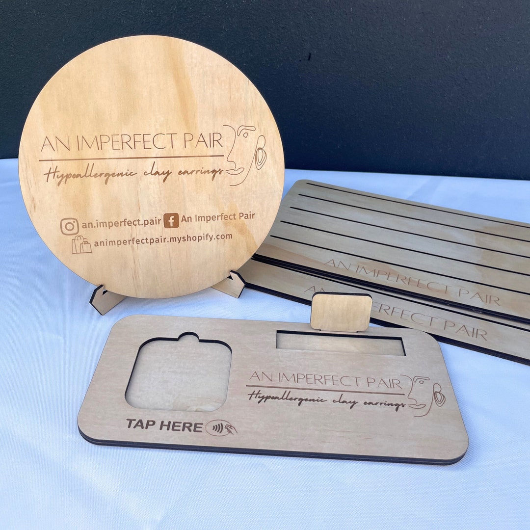 Personalised Business Signage Bundle Square Reader Dock Earring Stall ...