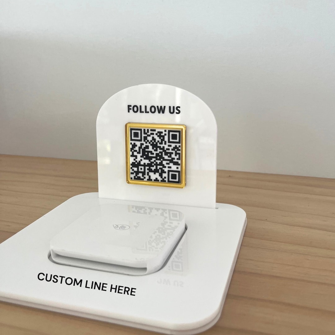 Custom Social Media QR Code Stand – Personalised Business Sign ...