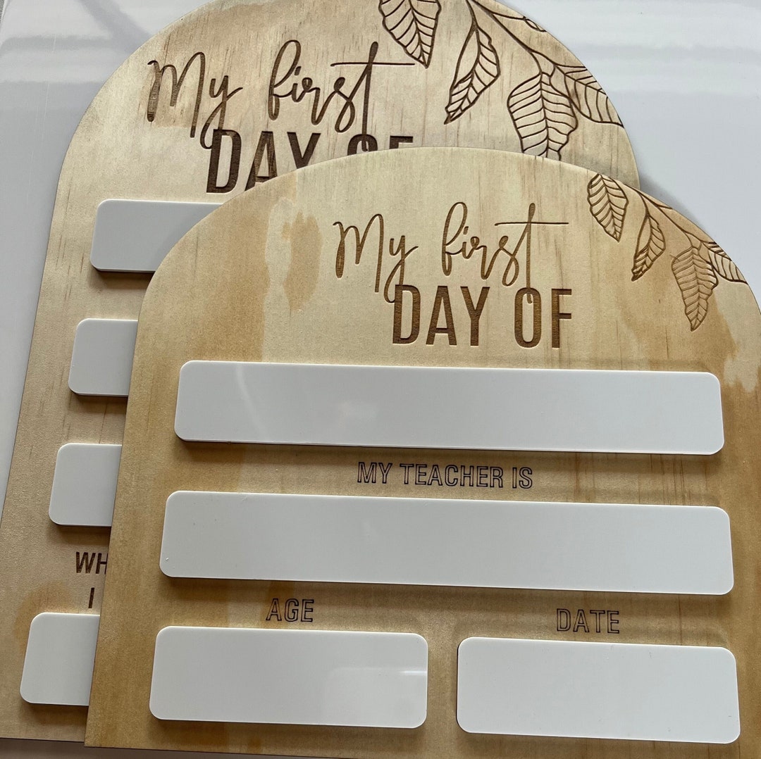 First Day of School Boards-my First Day Board-first Day Photo Prop ...