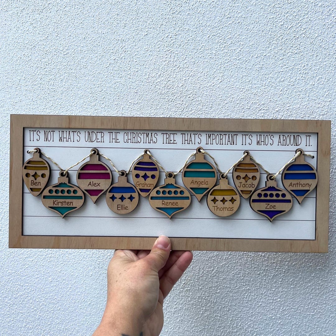 Personalised Family Christmas Sign-personalised Christmas Gift-custom ...