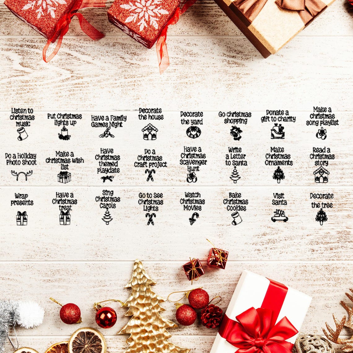 Christmas Advent Calendar Tokens - - Etsy