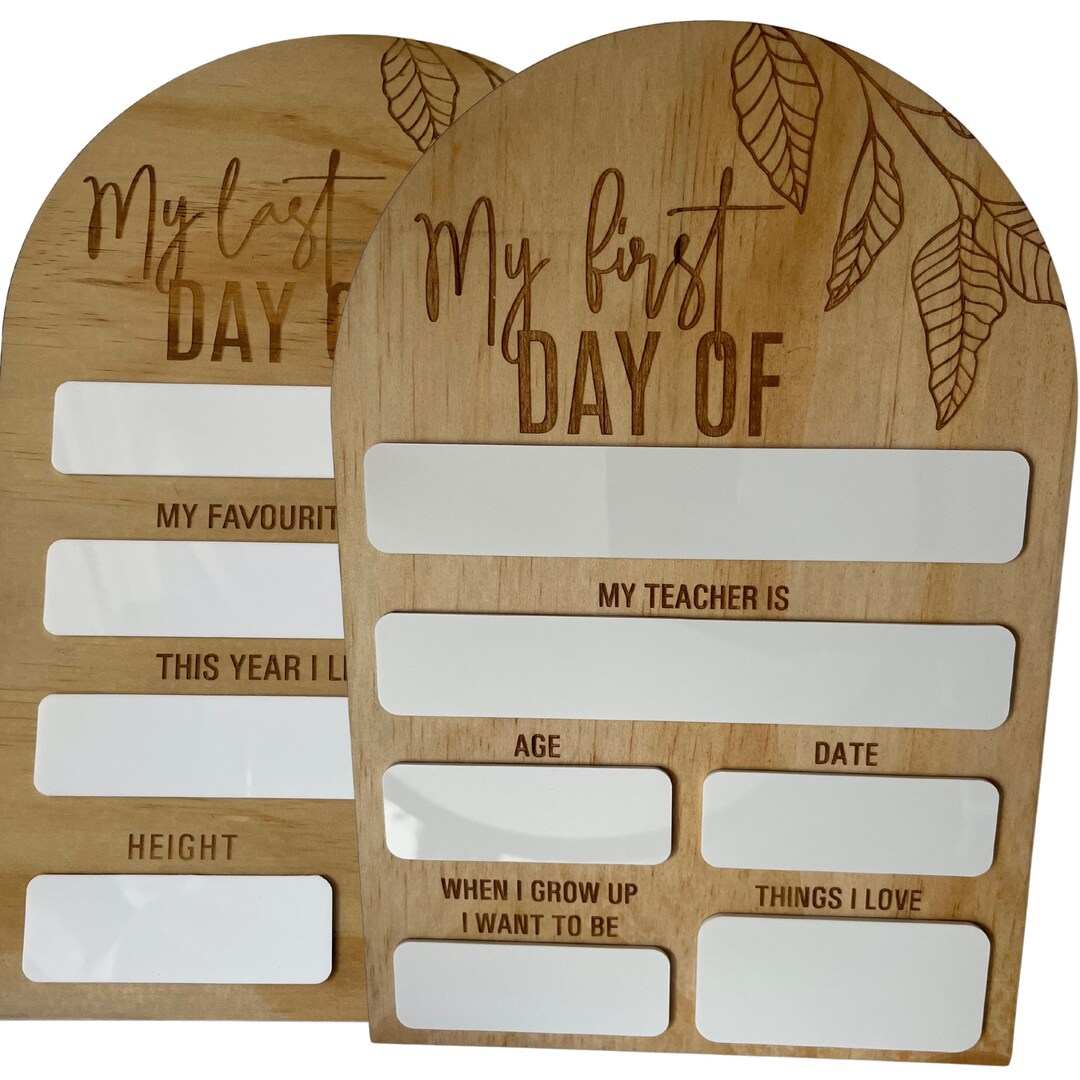 First Day of School Boards-my First Day Board-first Day Photo Prop - Etsy