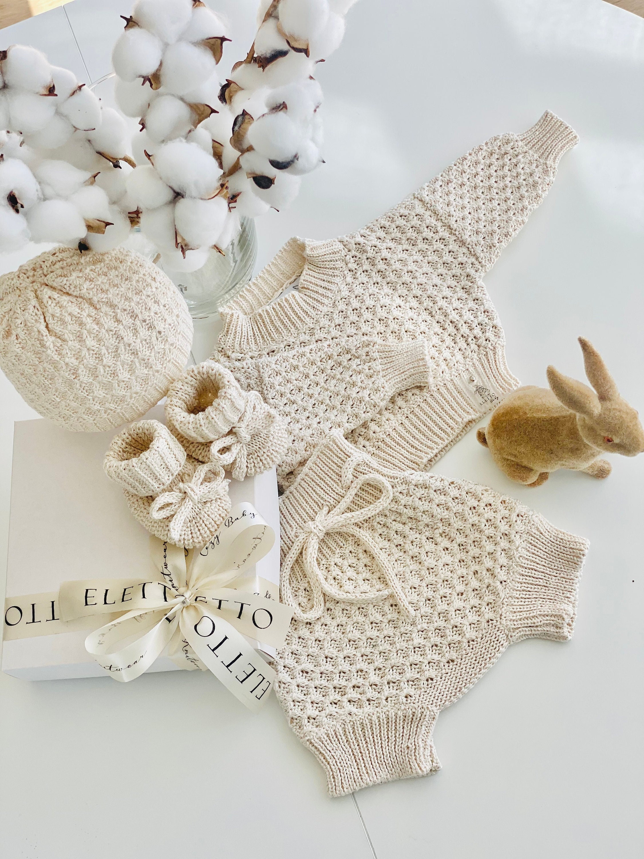 Baby Newborn Set Baby Knitted Outfit Newborn Sweater - Etsy