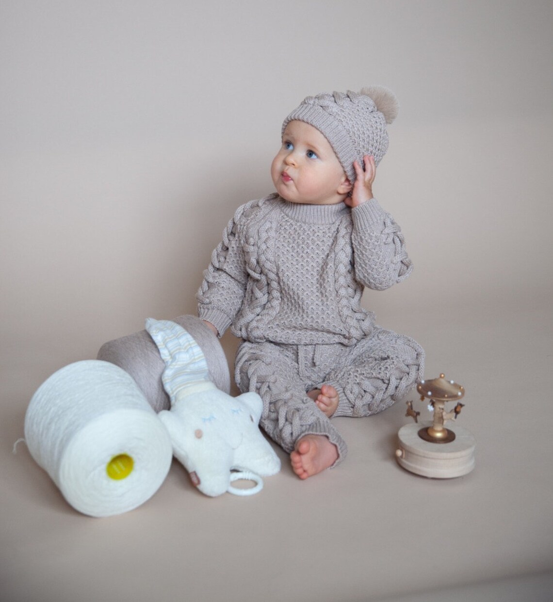 Knitted Baby Suit Wool Baby Set Sitter Baby Set Baby Boy - Etsy