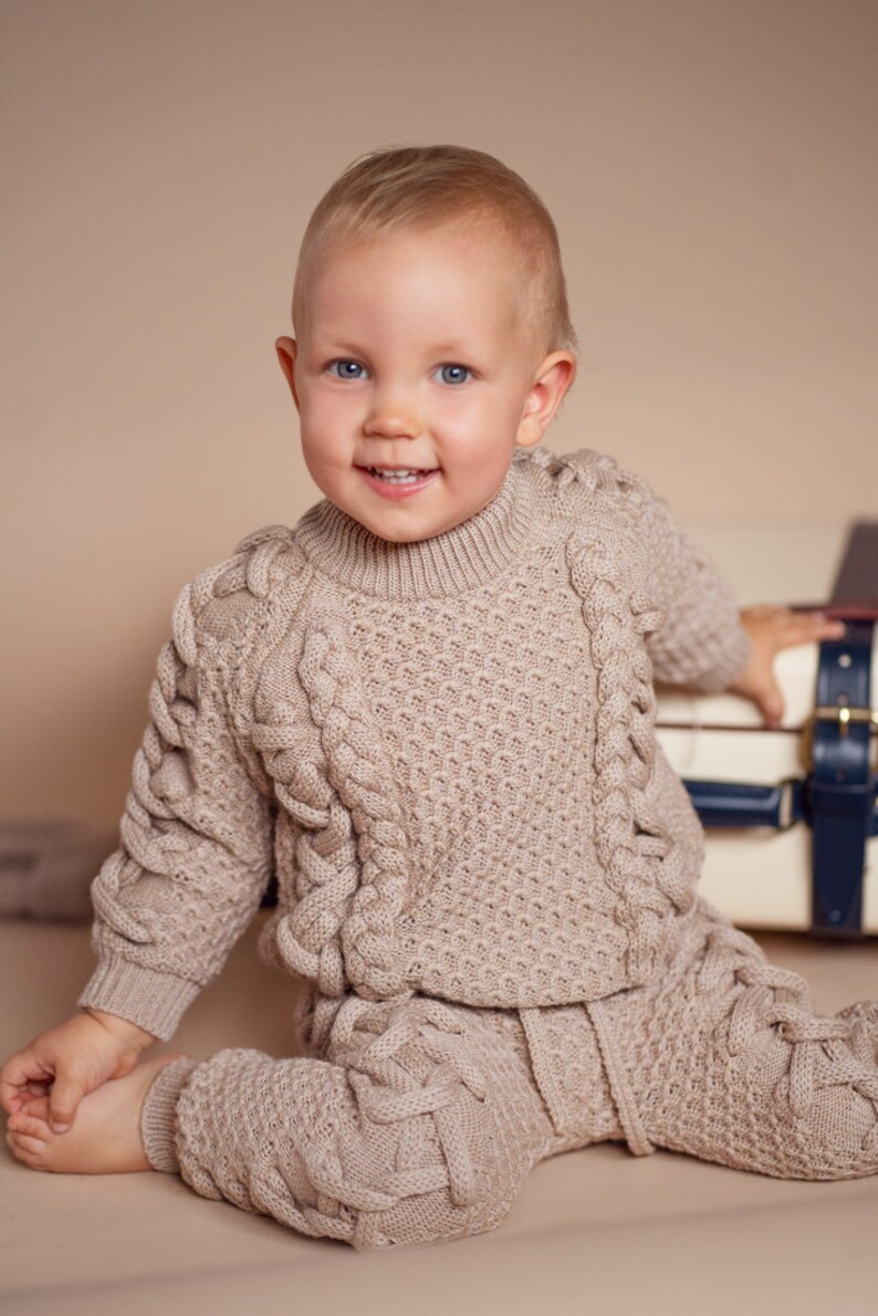 Knitted Baby Suit Wool Baby Set Sitter Baby Set Baby Boy - Etsy