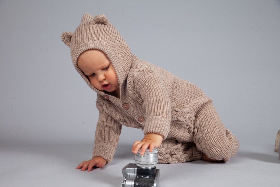 Knitted Baby Romper Toddler Romper Wool Baby Romper Baby - Etsy